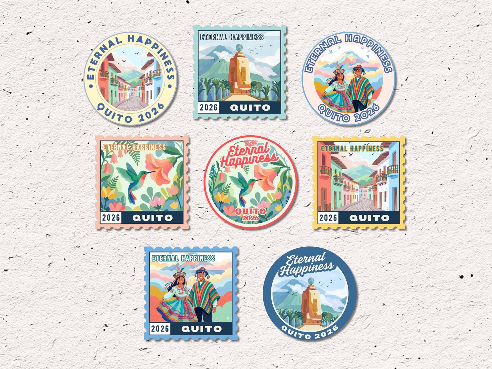 Quito 2026 JW Eternal Happiness International Convention Stickers Label ...