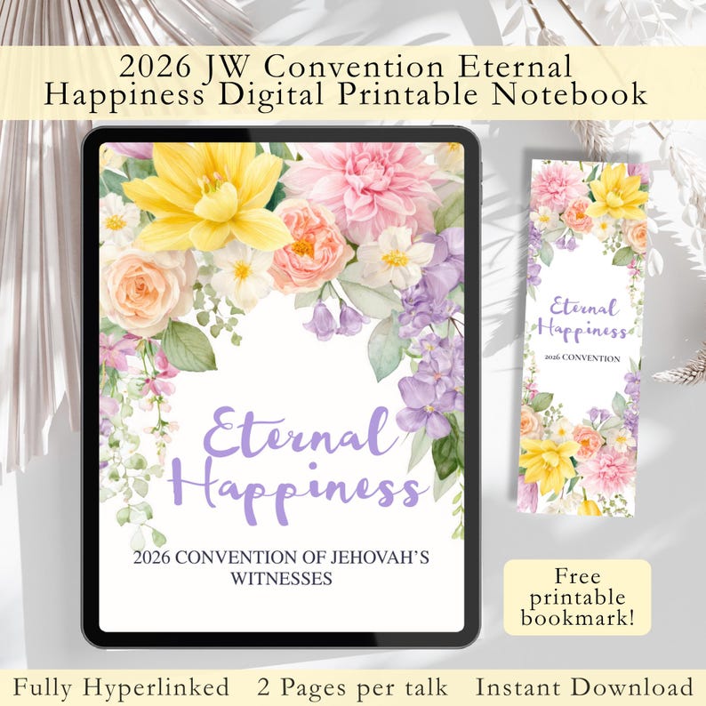 2026 Eternal Happiness JW Convention Digital Notebook |printable PDF ...