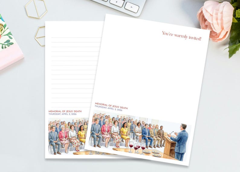 JW Memorial Invitation Letter Writing Paper Memorial of Jesus’ Death ...