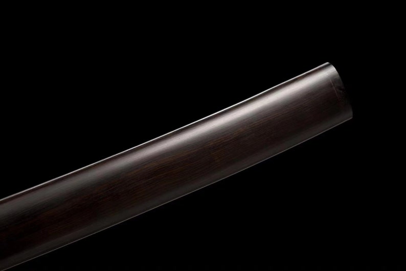 Handmade Katana Japanese Iai Sword Ebony Sheath Patterned Steel Purple ...