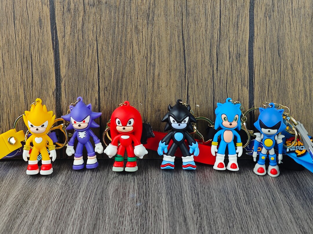 Sonic the Hedgehog Keychain-shadow, Knuckles, Tails, Amy, Rouge, Silver ...