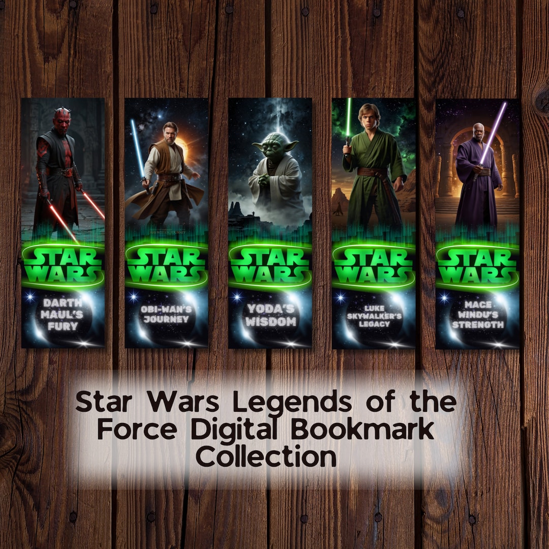 Star Wars Legends of the Force Digital Bookmark Collection, PNG ...