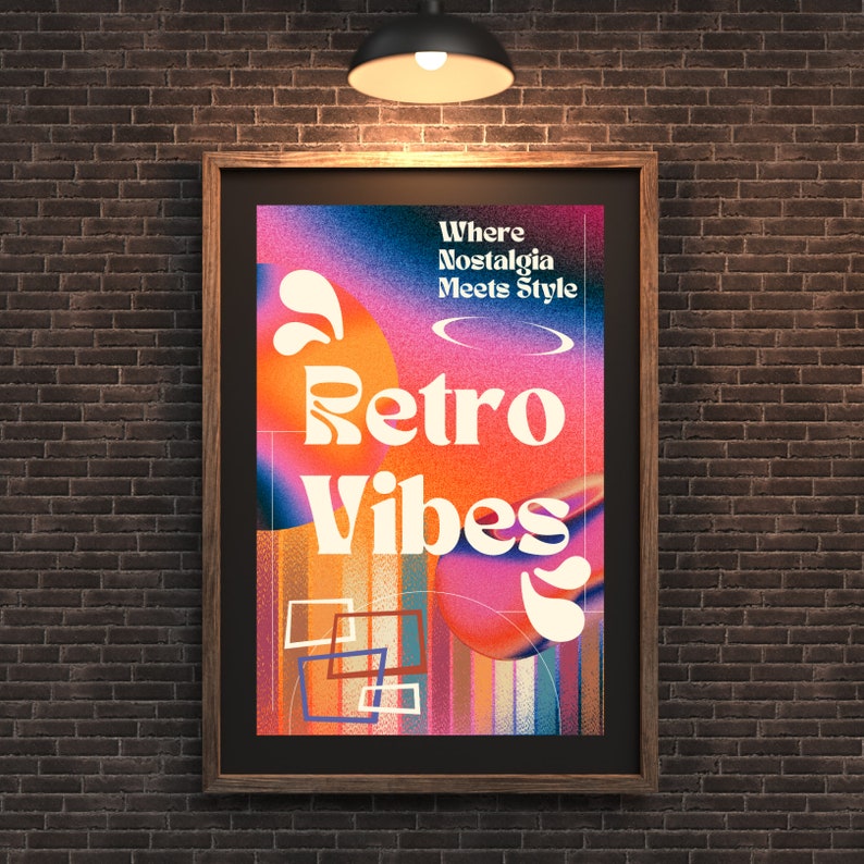 Vintage Revival: Retro Vibes Poster Nostalgia Meets Style Home ...