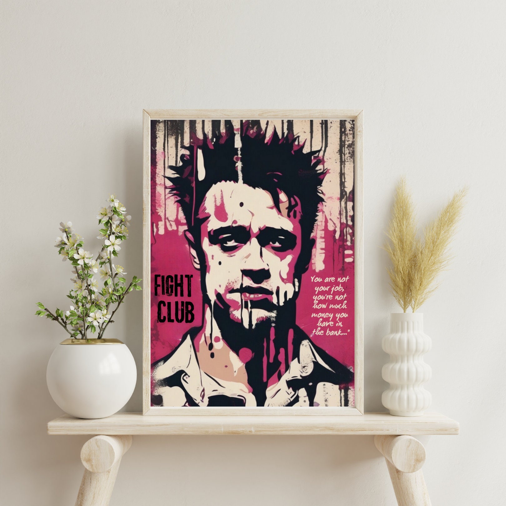 Welcome to Fight Club Digital Poster Print Home Decoration Birthday ...