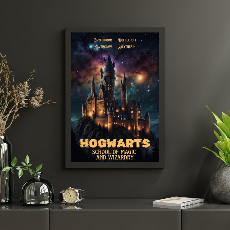 Enchanting Hogwarts Castle Digital Poster Collection | Set of 3 Digital ...