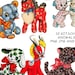 Kitschy Stuffed Animals Clip Art: Vintage PNG Images (digital ...