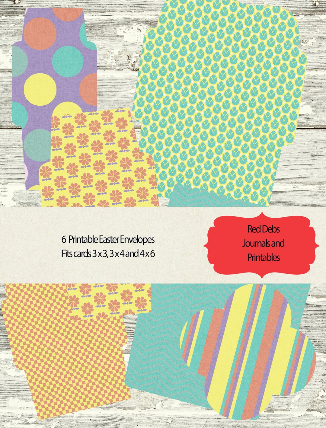 Printable Easter Spring Envelopes, Digital Download PDF and JPEG ...