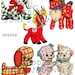 Kitschy Stuffed Animals Clip Art: Vintage PNG Images (digital ...