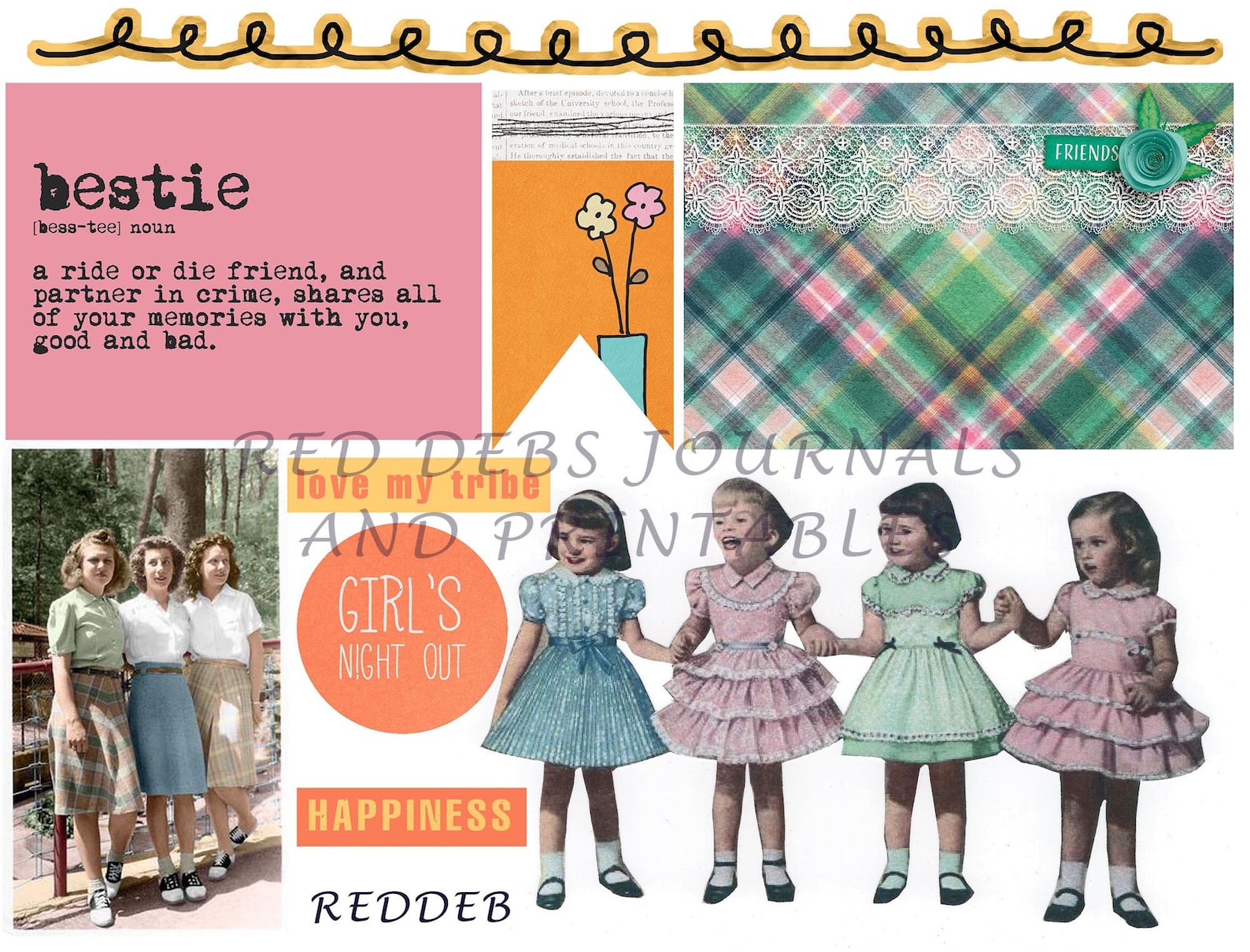 Friendship Junk Journal Kit, Junk Journal Digital Kit, Junk Journal ...