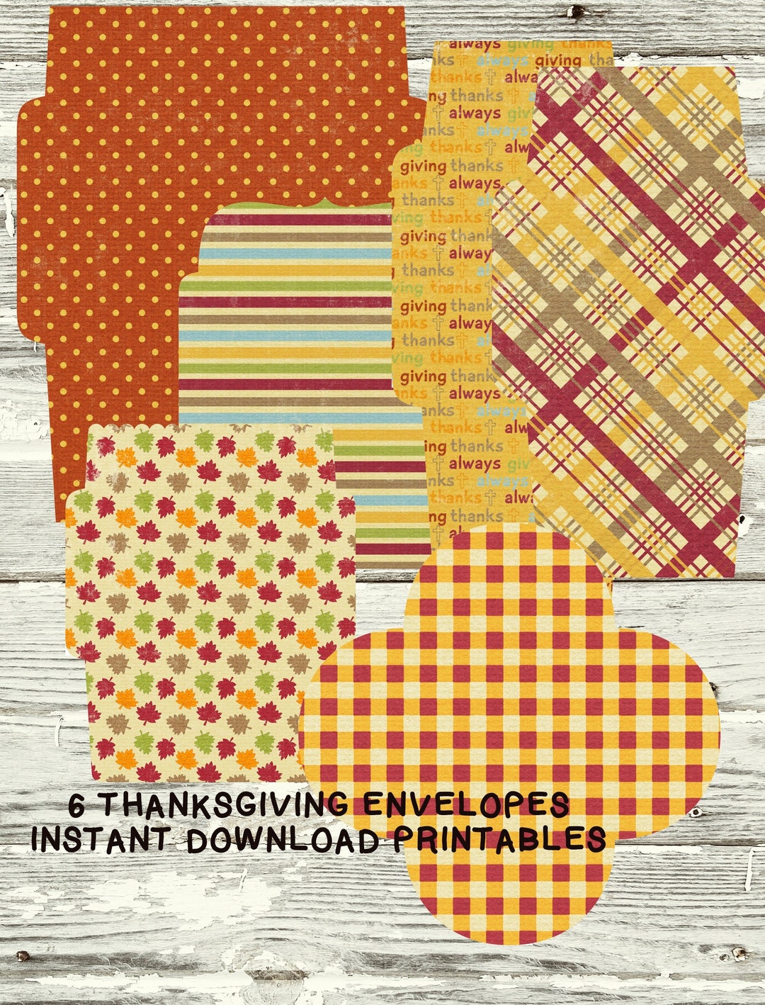 Printable Thanksgiving Envelopes: Fall Theme (PDF & JPEG) - Etsy