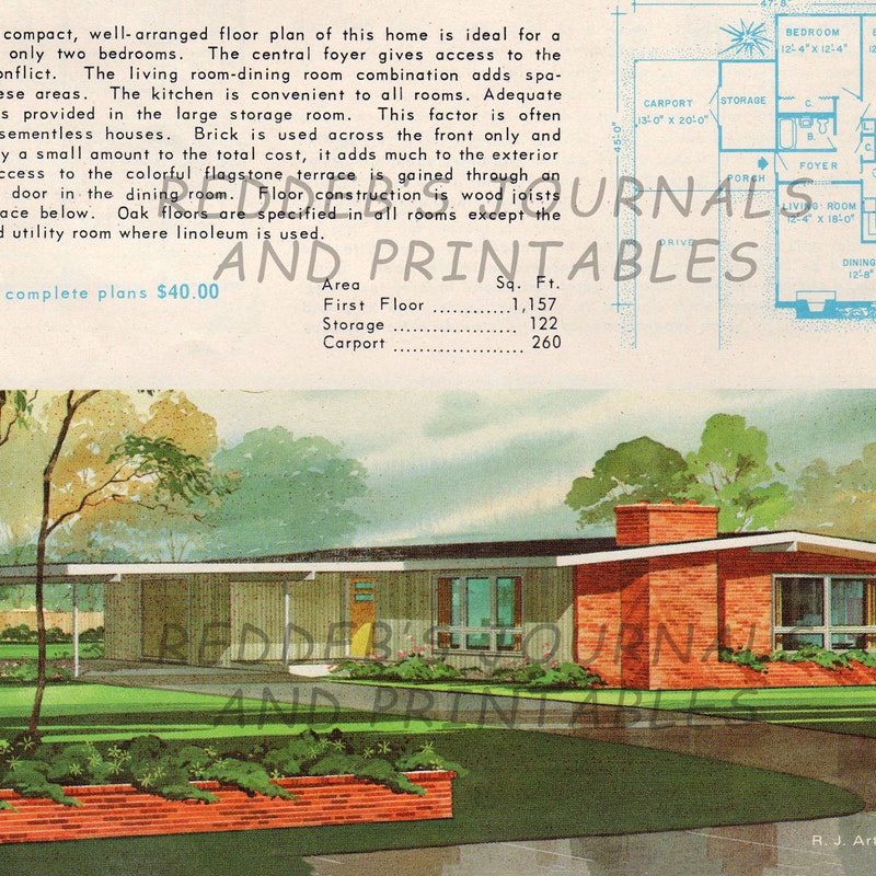 Mcm Homes Plans - Etsy UK