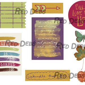Junk Journal Printables Fall Printables Autumn Clip Art Collage Sheet ...