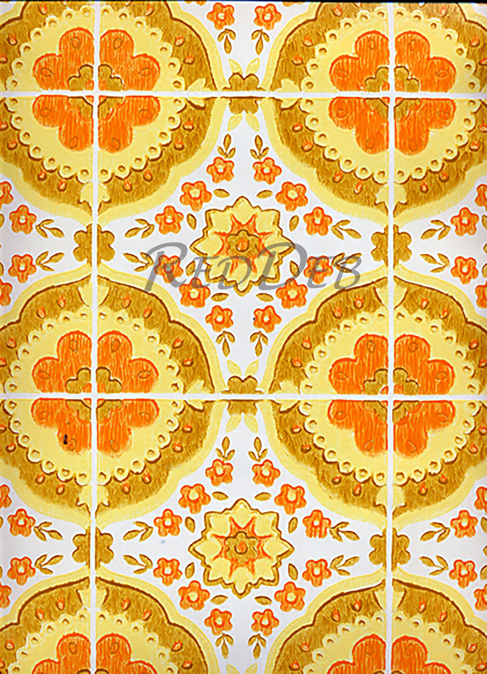Vintage Wallpaper Samples: Mid-century Retro Designs (digital Download ...