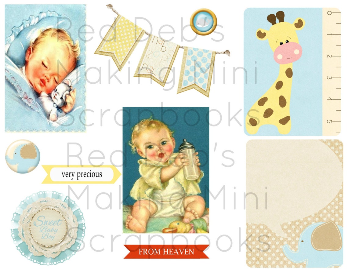 Baby Boy Printable Collage Sheet - Etsy