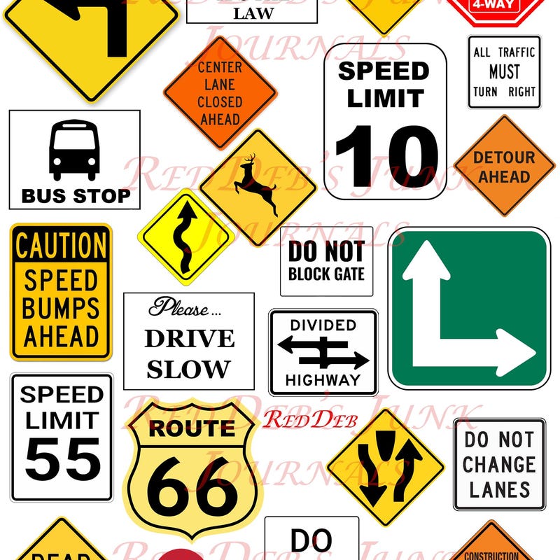 Traffic Signs Printable - Etsy
