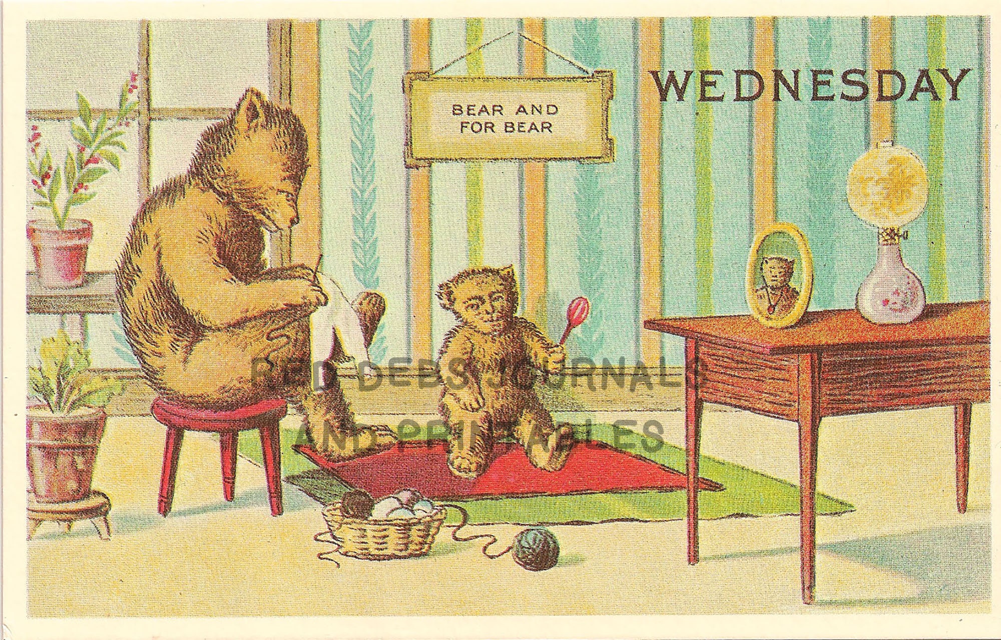 Vintage Postcards - Linen Postcards - Instant Download - Days of the ...