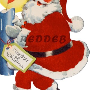 Vintage Santa Clip Art, Christmas Clip Art, Christmas Retro Clip Art, 4 ...