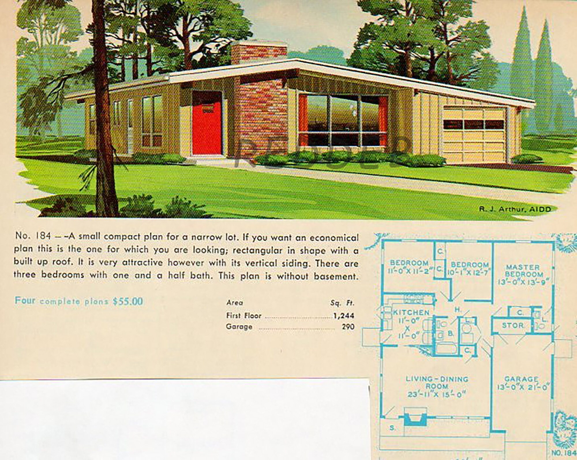 MCM House Plans Printables: Vintage Ephemera for Junk Journals (digital ...