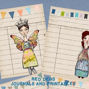 ATC Cards Junk Journal Cards Library Cards Instant Download Printable ...
