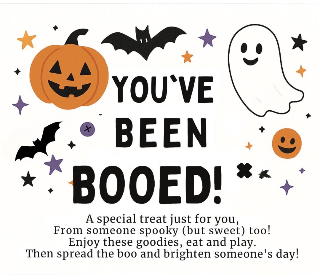 You've Been Booed Kit: Halloween Printable PDF - Boo Basket Tags & Sign ...