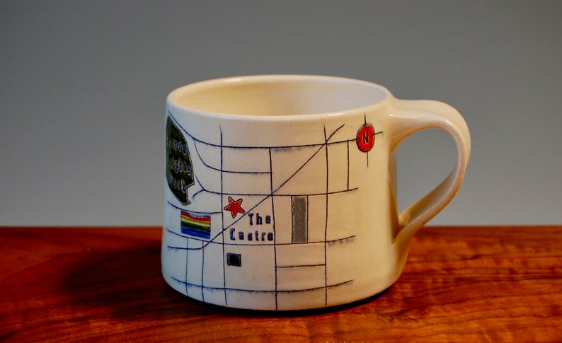 The Castro - San Francisco Map Mug - Etsy