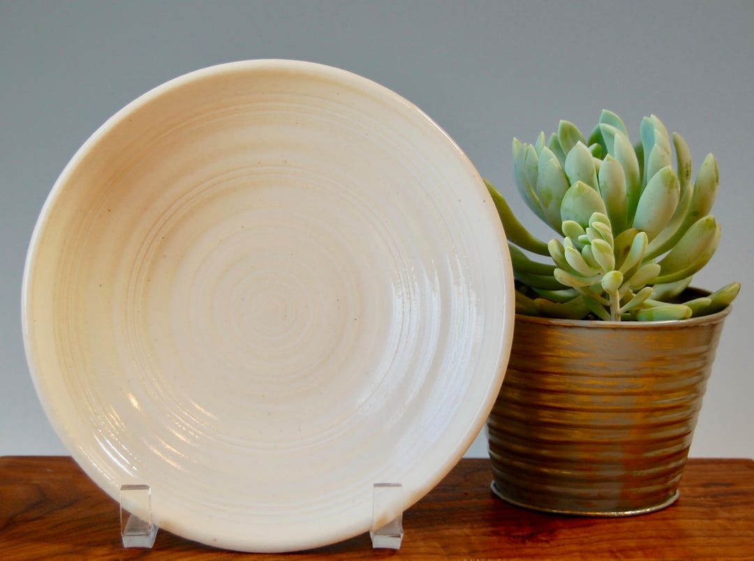 White Textured Plate * - Etsy