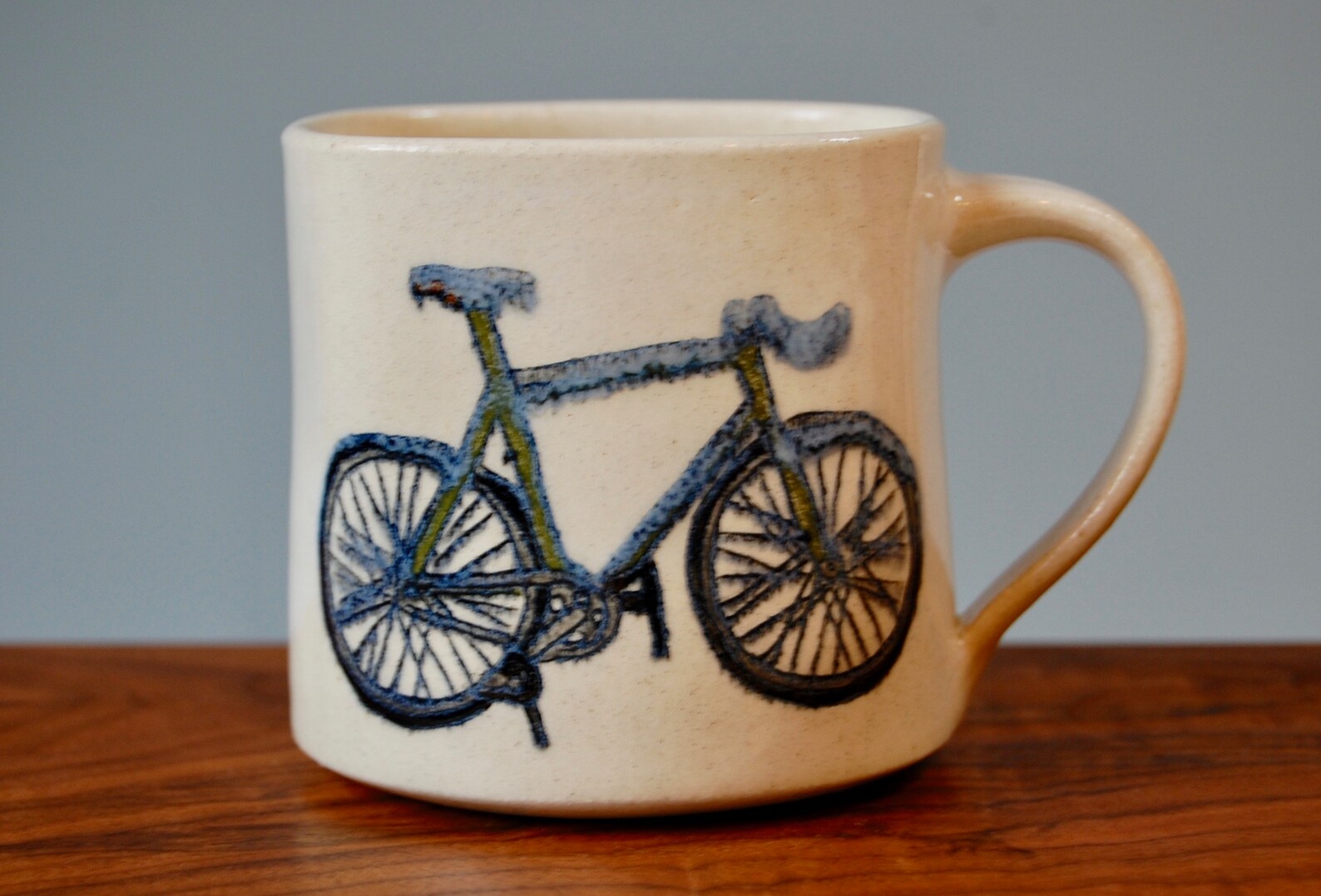 Green Bicycle Mug | Etsy