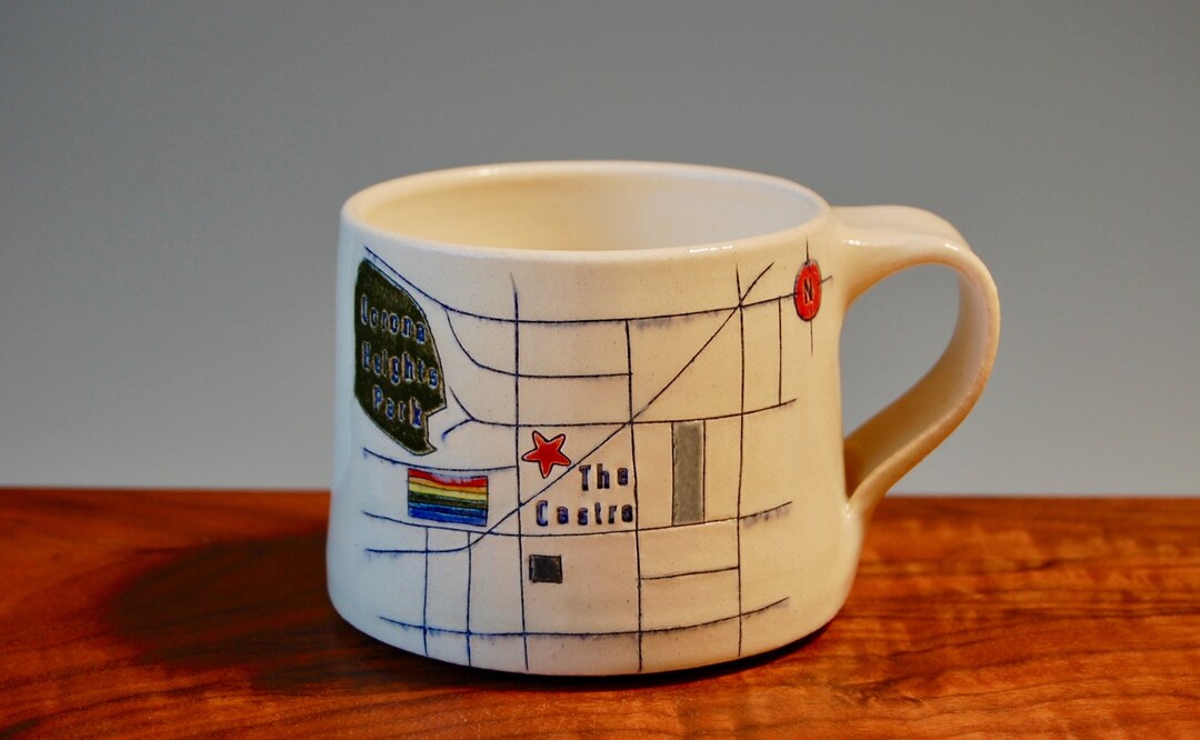 The Castro - San Francisco Map Mug - Etsy