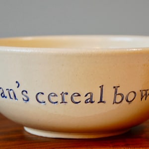 Custom Text Cereal Bowl - Etsy