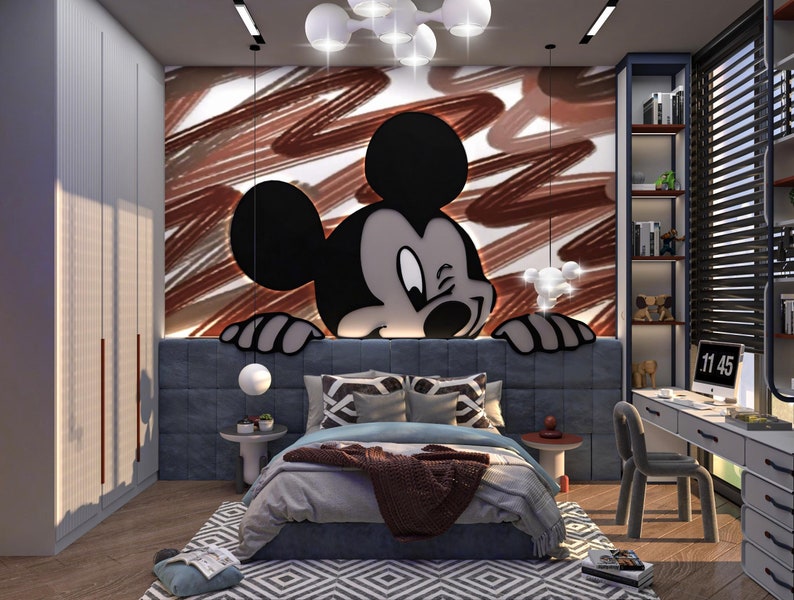 Mickey Mouse Themed Boy's Room Design, Kids Room Design, Custom ...