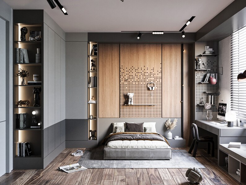 Modern Teen Room Design, Youth Bedroom Design, Kids Room Design, Custom ...