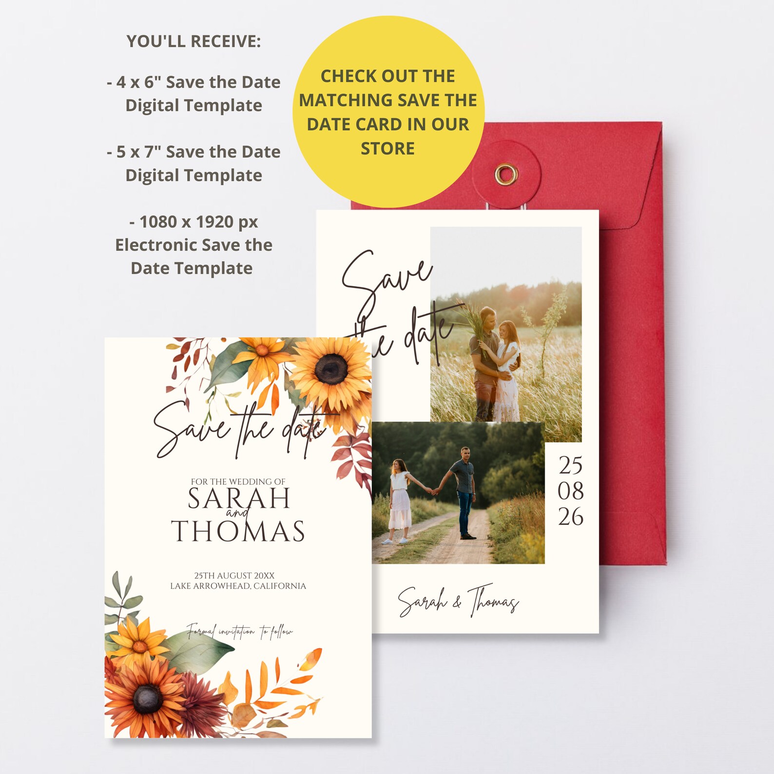 Fall Floral Wedding Invitation Set (digital Download) - Etsy