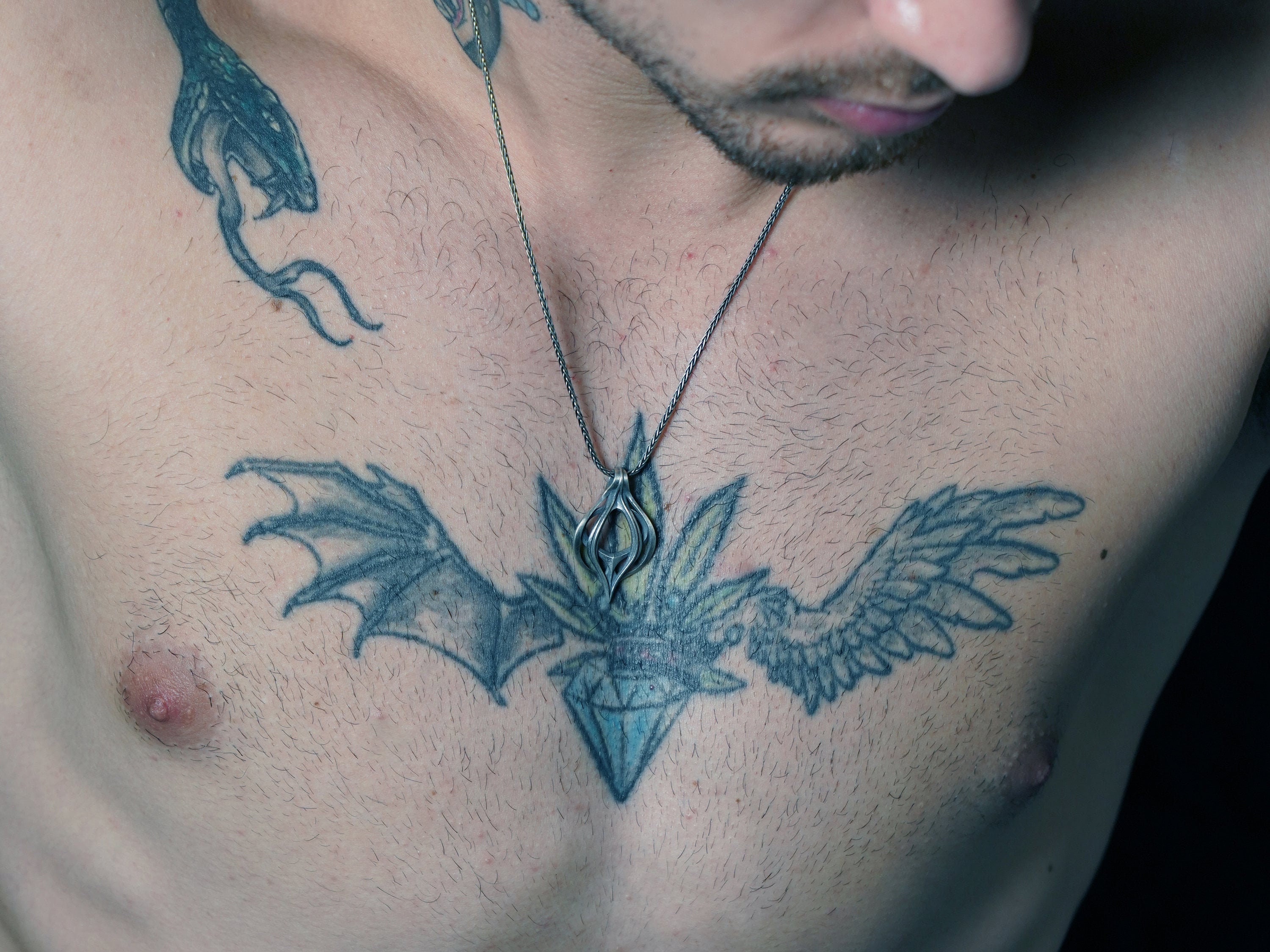 Elven-inspired Silver Flame Pendant Necklace With Twisted Cord - Etsy