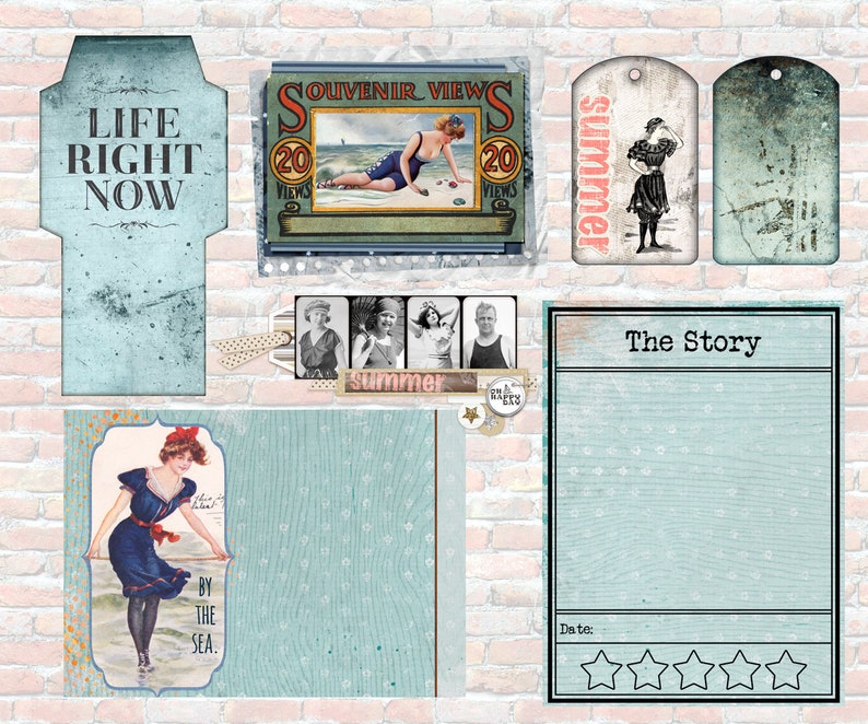 Junk Journal Kit Beach Theme Sun Bathing Nautical Sea Summer - Etsy