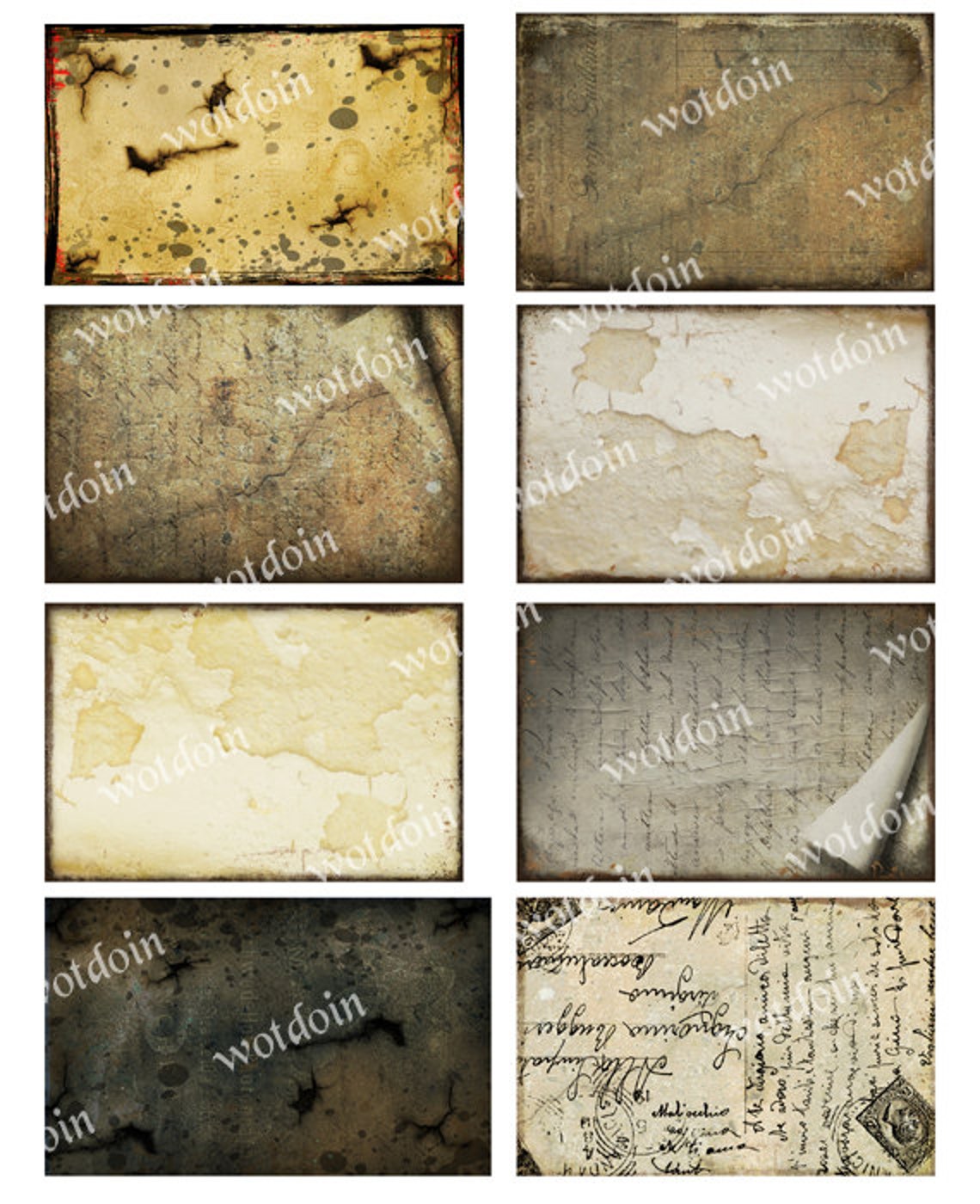 Printable Backgrounds Shabby Chic Grunge Steampunk Vintage - Etsy