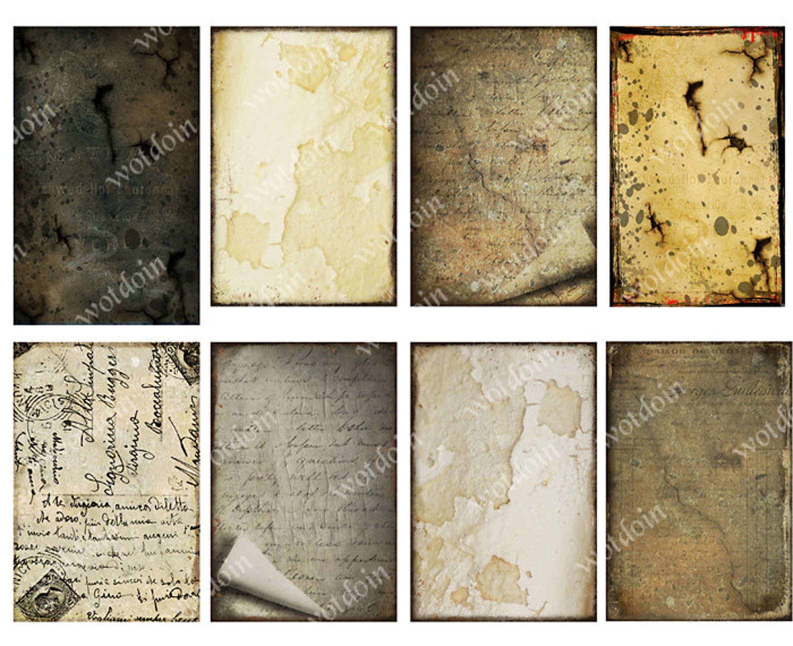 Printable Backgrounds Shabby Chic Grunge Steampunk Vintage - Etsy