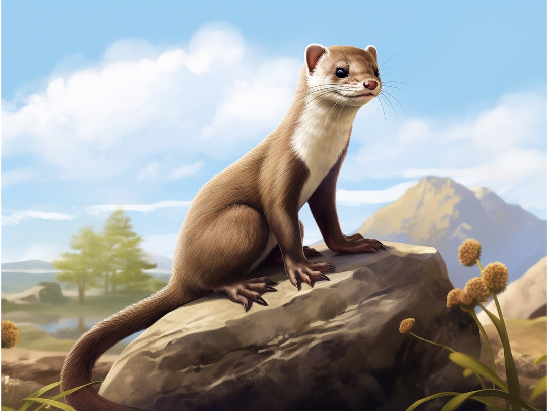 Cartoon-style Mink Clip Art PNG for Fun and Whimsical Artworks - Etsy