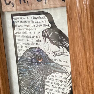 Collage Assemblage Framed Wall ART "crow Defined" OOAK Funky Vintage ...