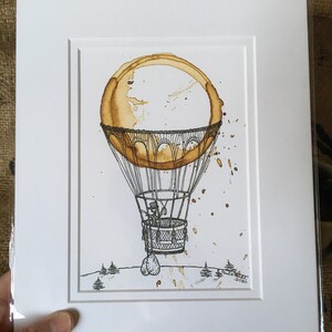 COFFEE Cup Ring Stain Art Painting view From Above | Etsy