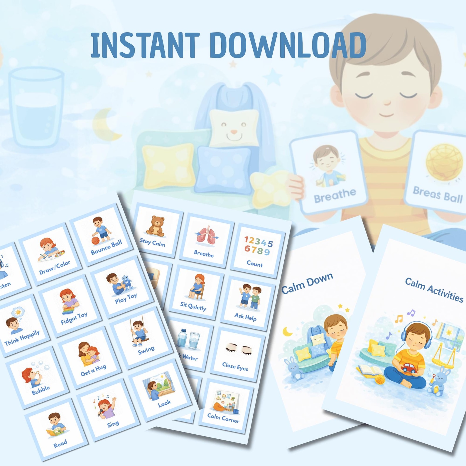 Calm Down Choice Cards – Autism Friendly - Etsy
