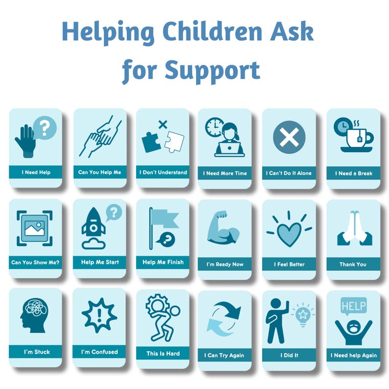 Autism Help Request Cards | Visual Communication, Reduce Meltdowns ...