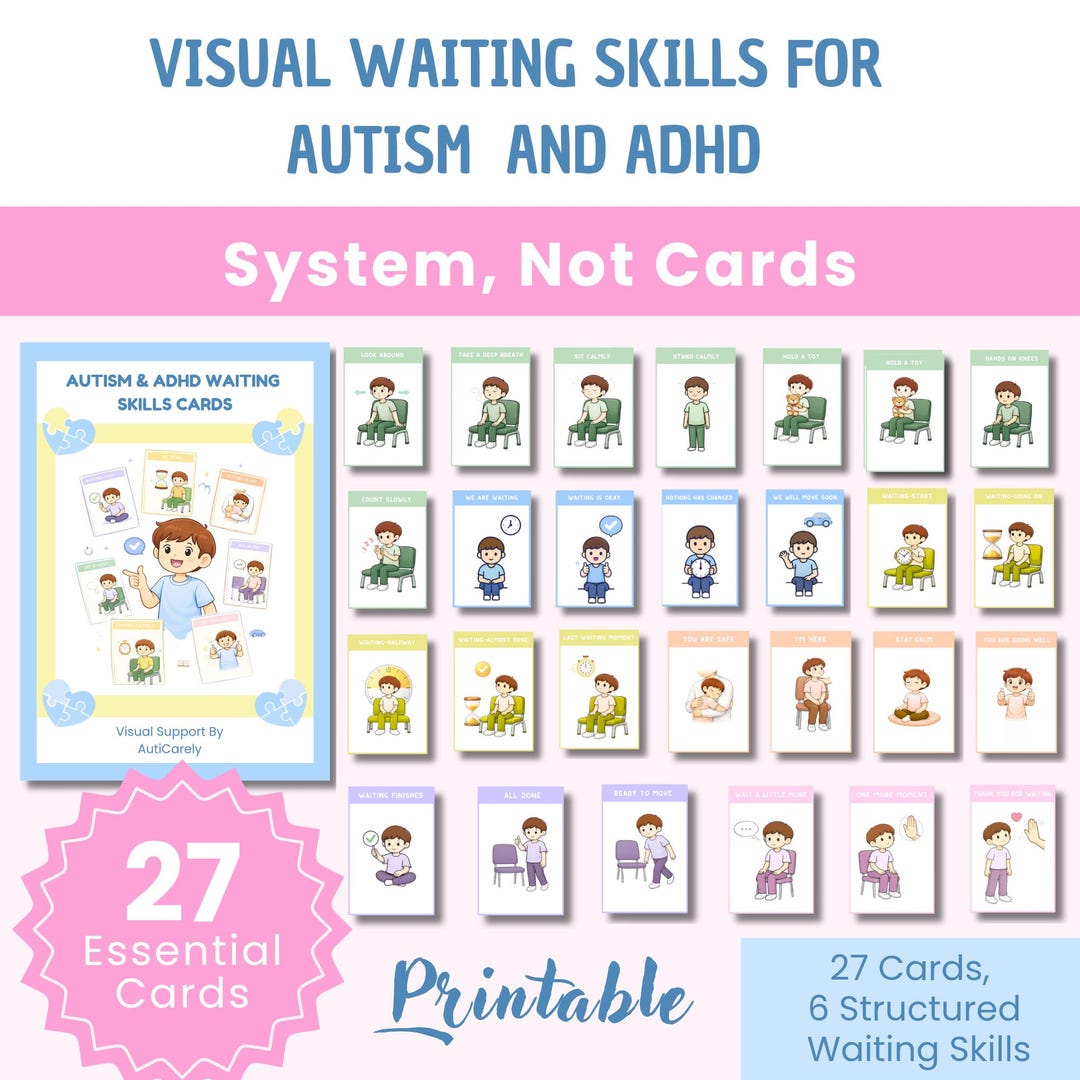 Autism Visual Waiting Cards | Visual Waiting System for Autistic ...