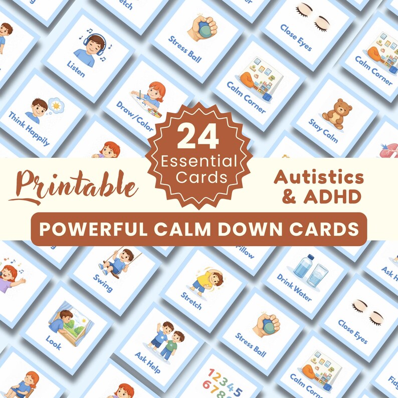 Calm Down Choice Cards – Autism Friendly - Etsy