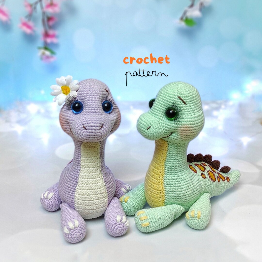 Dinosaur Crochet PATTERN Amigurumi Dinosaur - Etsy