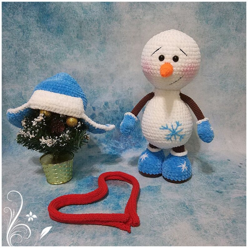 Crochet PATTERN Snowman Plush Pattern Christmas Snowman - Etsy