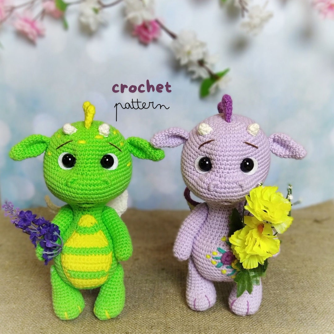 Crochet Dragon PATTERN Little Dragon Amigurumi Toys - Etsy