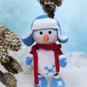 Crochet PATTERN Snowman Plush Pattern Christmas Snowman - Etsy