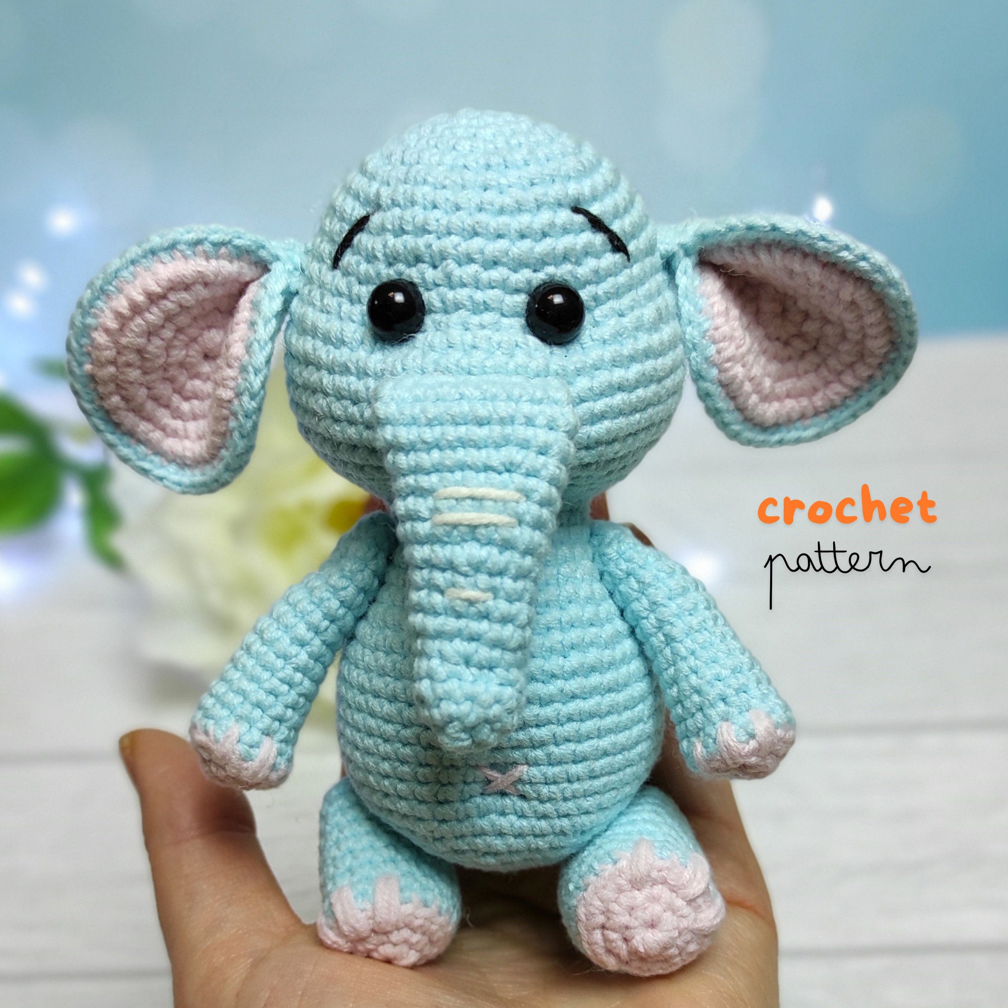 Elephant Crochet PATTERN Amigurumi Animals - Etsy