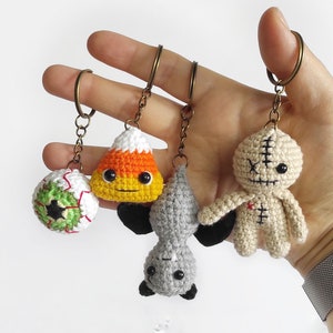 Crochet Pattern Key Ring Halloween Amigurumi Key Ring - Etsy