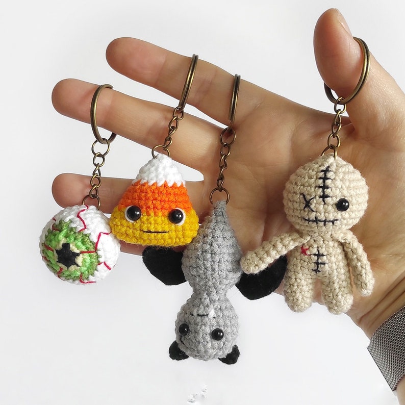 Crochet Pattern Key Ring Halloween Amigurumi Key Ring - Etsy